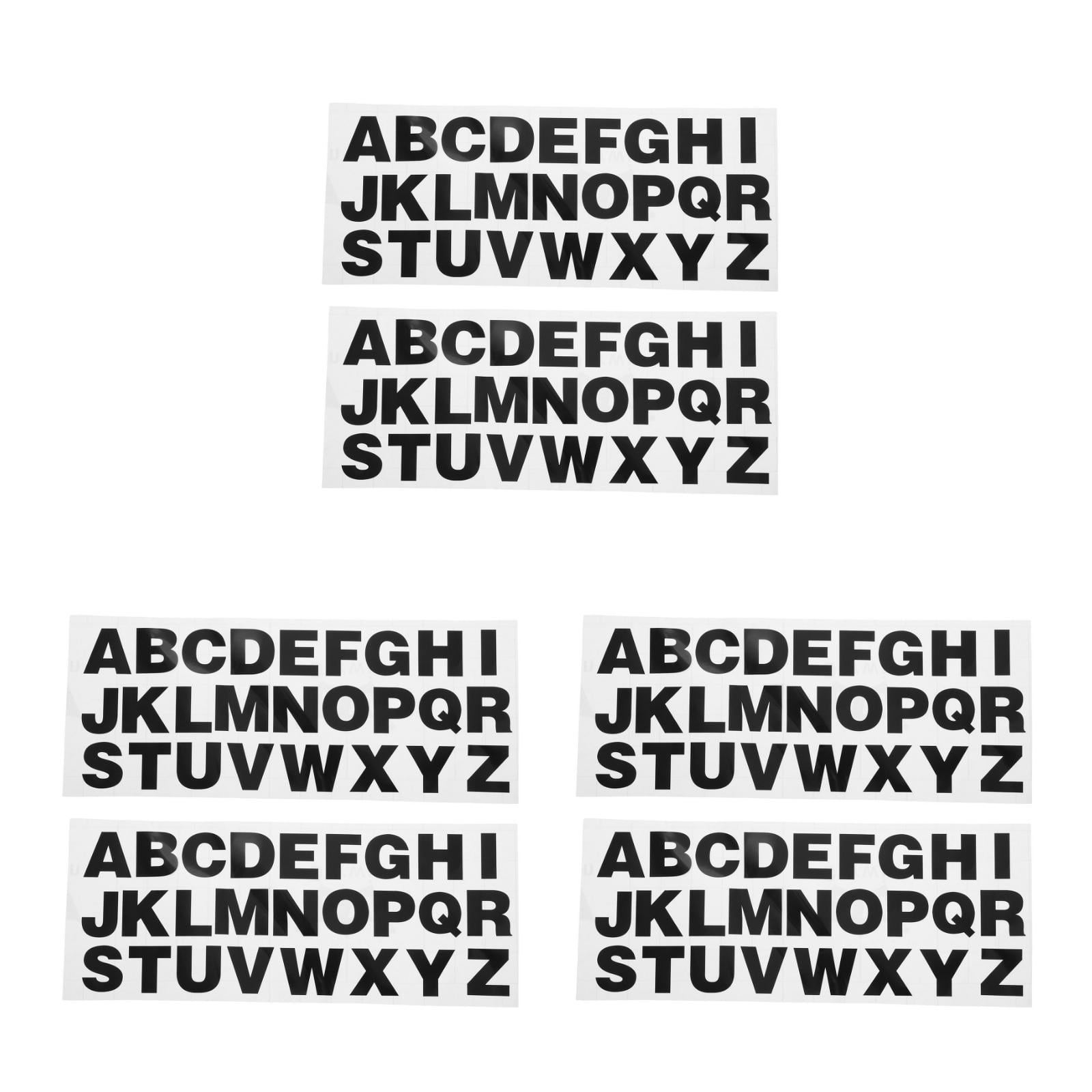 6 pcs Car Motorcycle Reflective Stickers Black Alphabet Pvc Letters ...