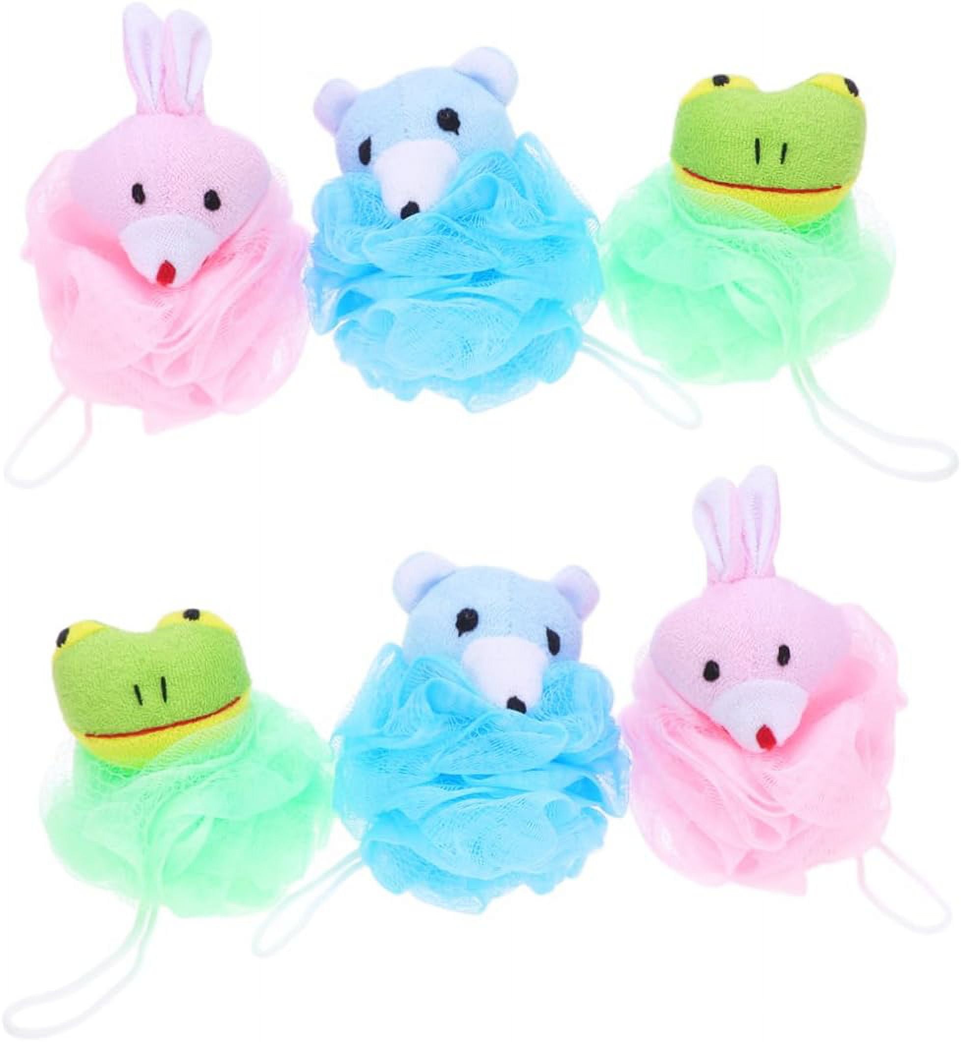 6 pcs Child Bath Sponge Shower Mesh for Children Shower Sponge Pouf ...