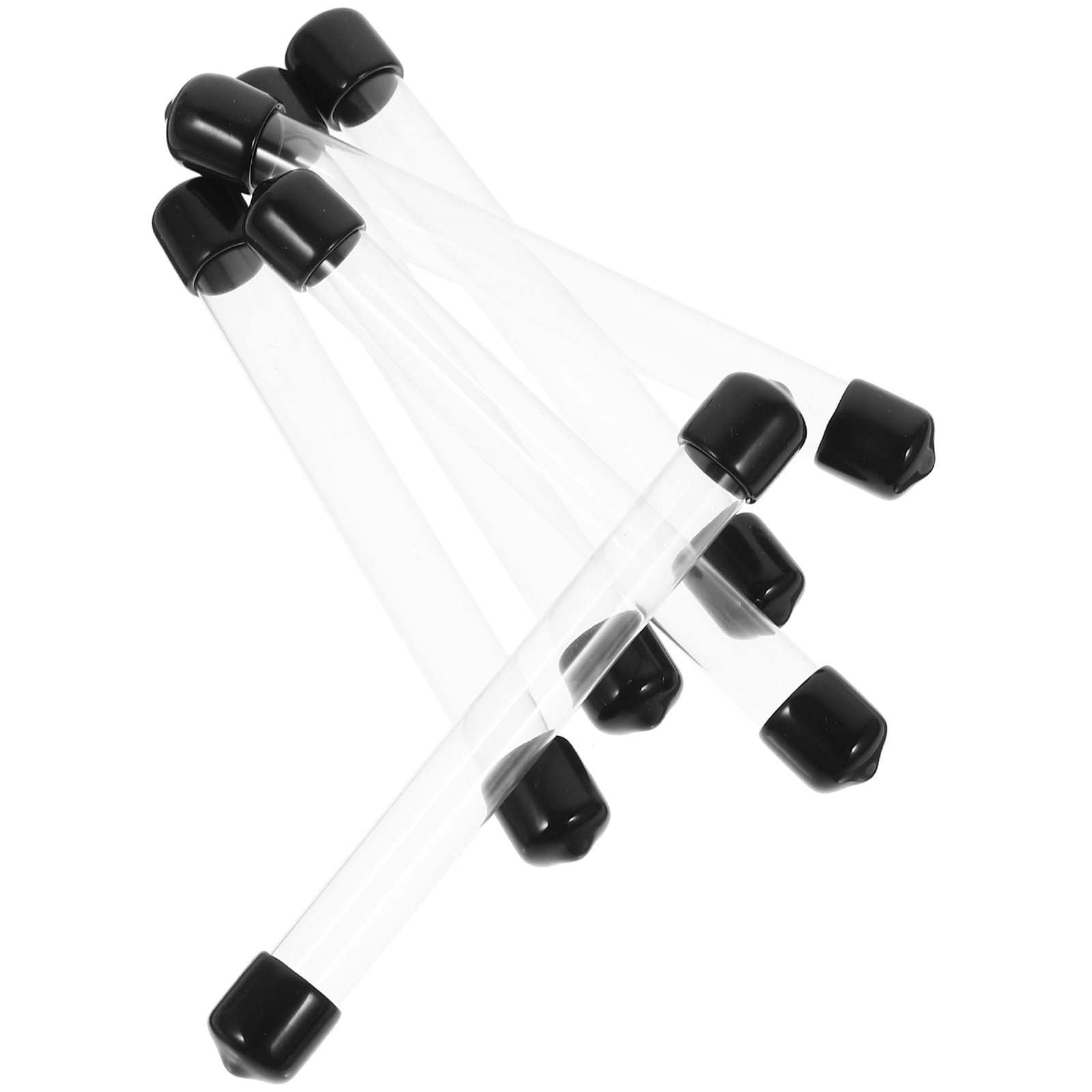 6 pcs Clear Plastic Storage Tubes Portable Round Tubes Transparent ...