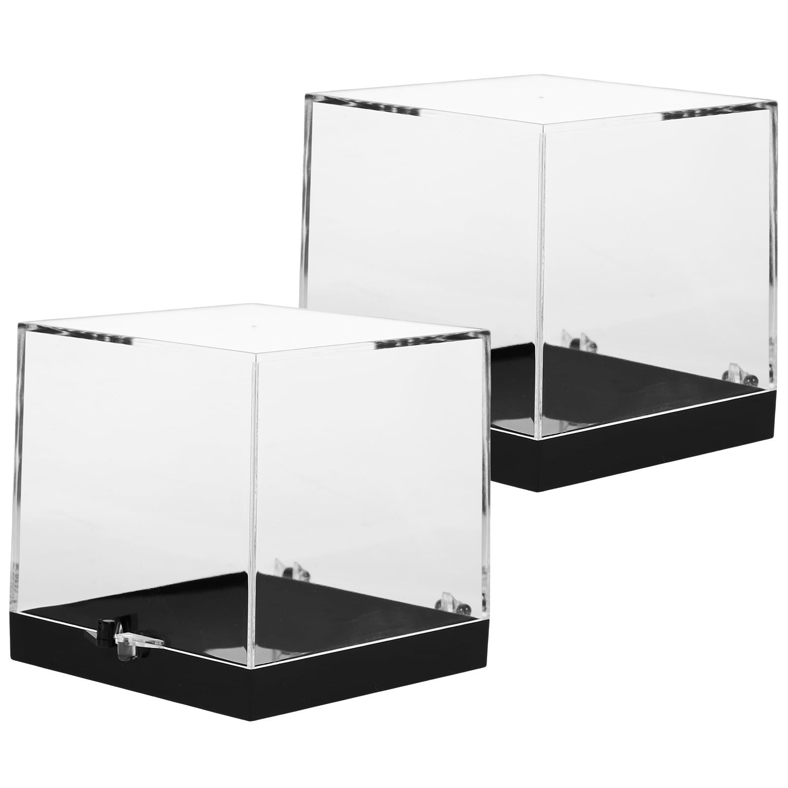 Eease 6 pcs Clear Square Display Boxes Mineral Specimen Boxes ...