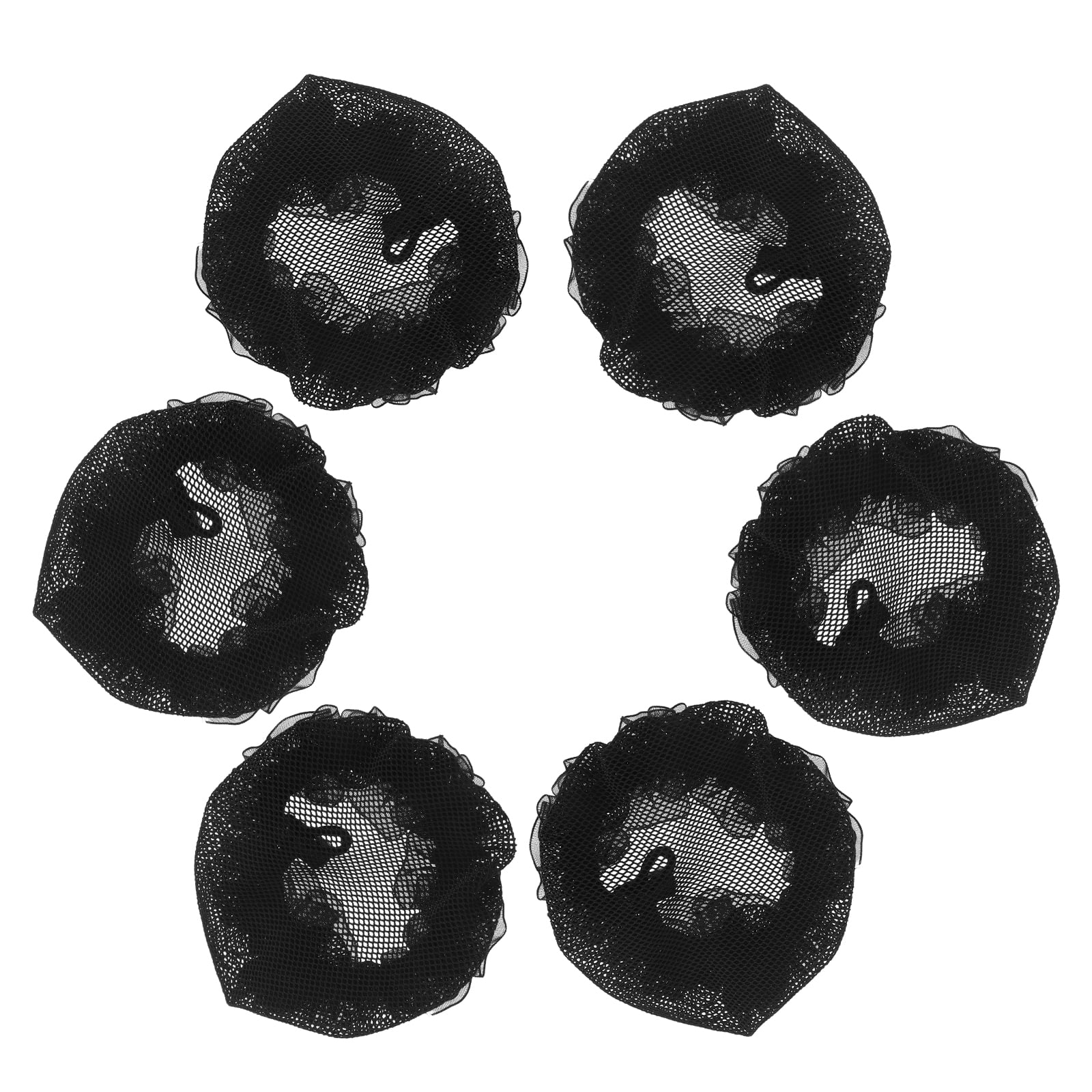 6 pcs Decorative Stretch Hair Nets Elastic Mesh Hair Nets Ballet Bun ...
