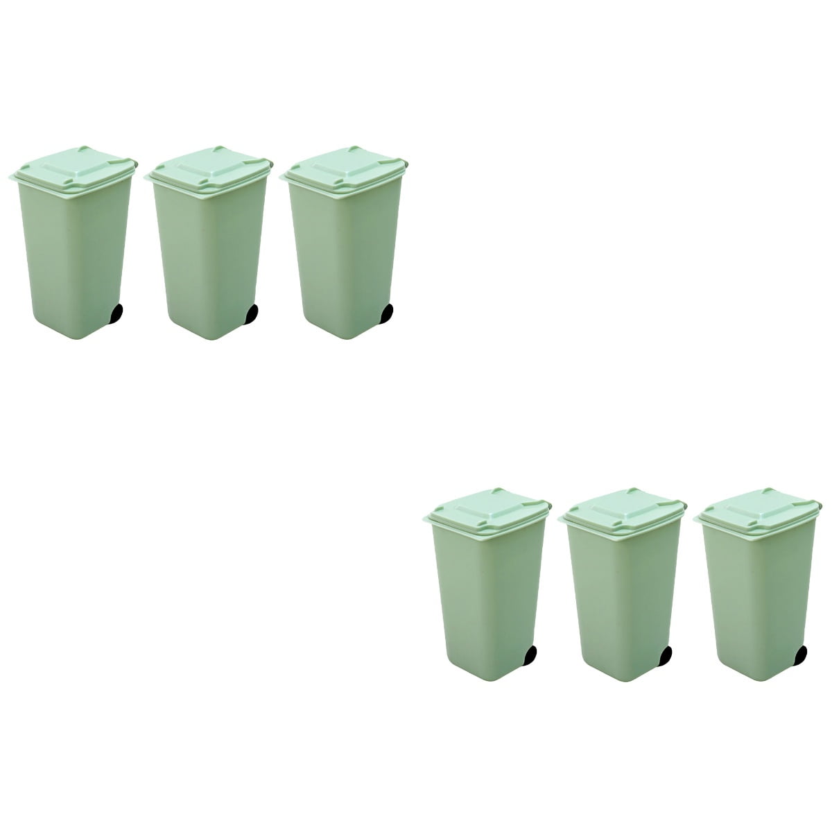 6 pcs Desktop Mini Wastebasket Office Waste Can Mini Trash Bin Office ...