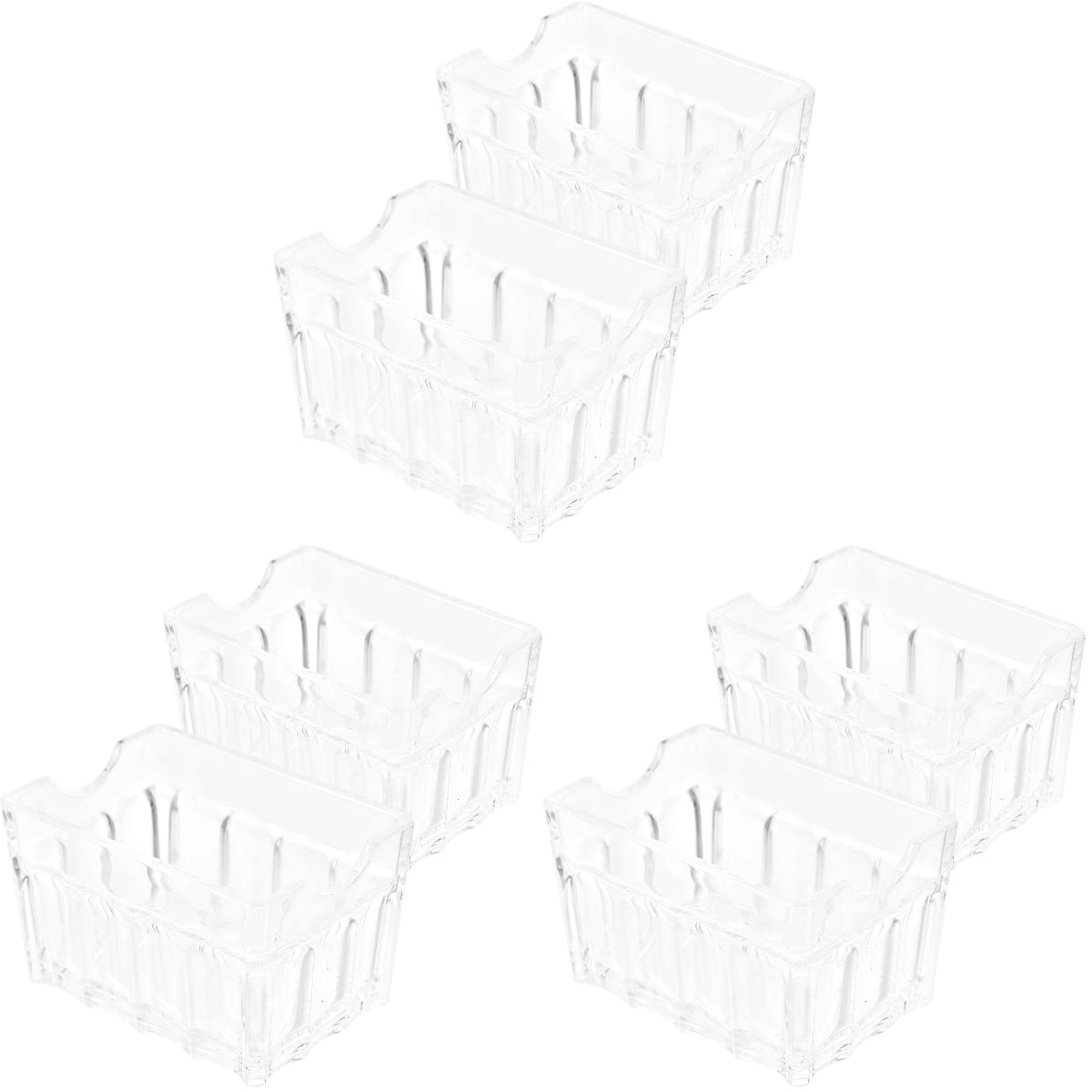 6 pcs Desktop Tea Bag Box Acrylic Tea Bag Storage Box Clear Tea Holder ...