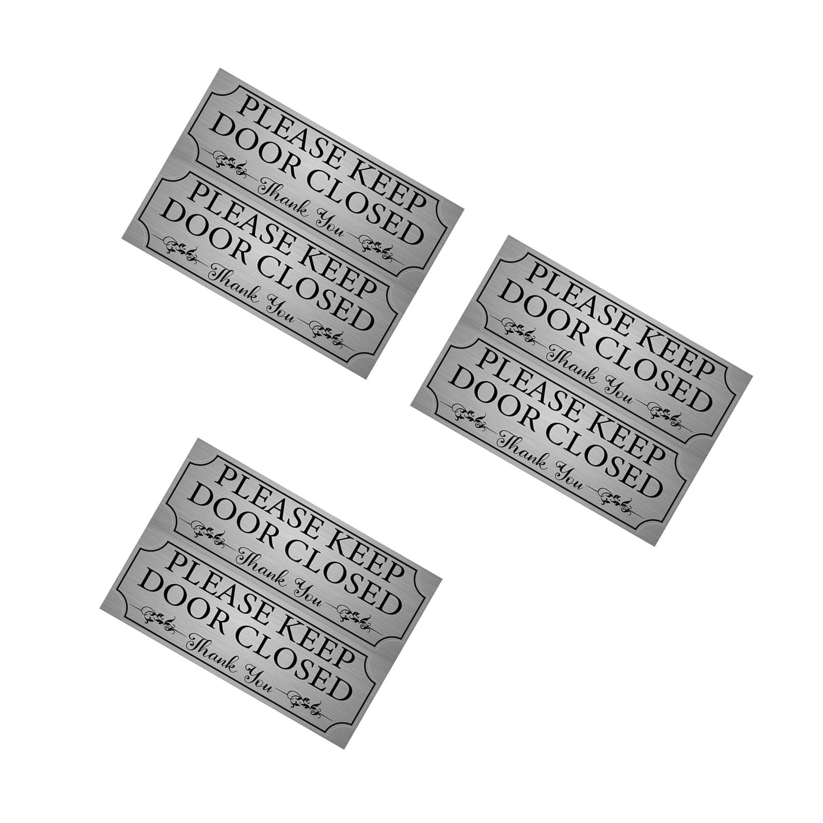 6 pcs Door Sign Decor Door Keeping Closing Sign Sticker Door Notice ...