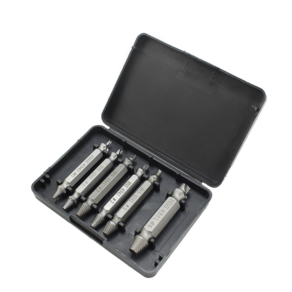6 pcs Drill Bit Set Broken Head Screw Removal Tool Bolt Screw Extractor ...