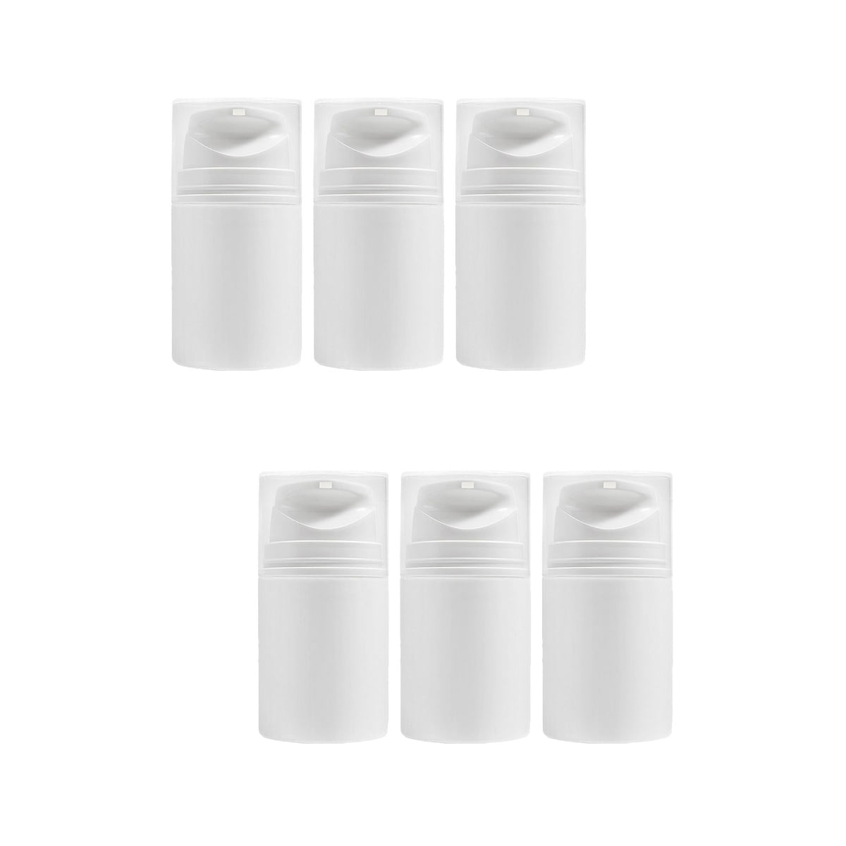6 pcs Empty Airless Bottles Refillable Plastic Press Bottles - Walmart.com
