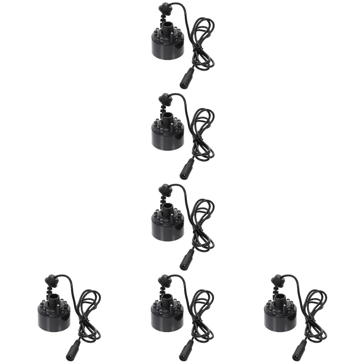 6 pcs Fish Tank Fog Generator LED Light Mist Maker Fog Spray Head Black ...