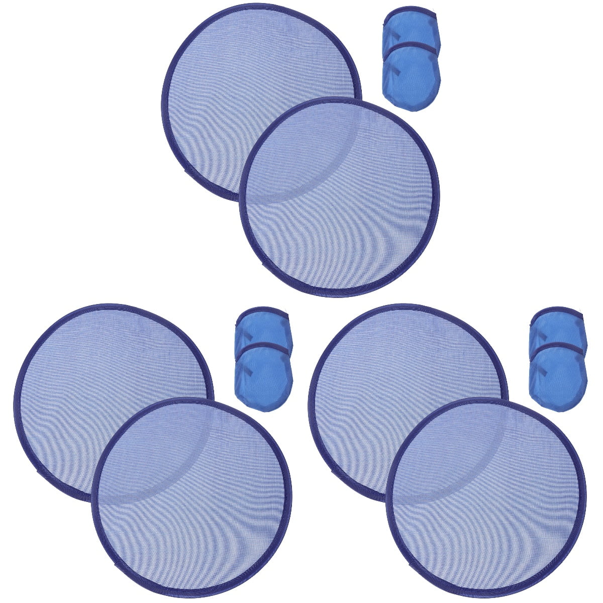 6 pcs Foldable Fan Summer Handheld Fan Round Folding Fan Blank Hand Fan ...