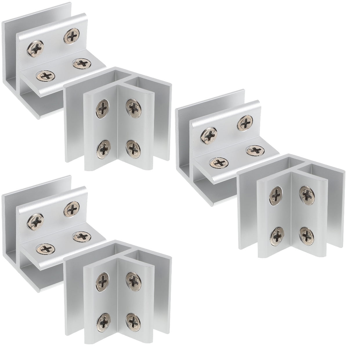 6 pcs Glass Clamp 90 Degrees Furniture Support Clip Glass Table ...