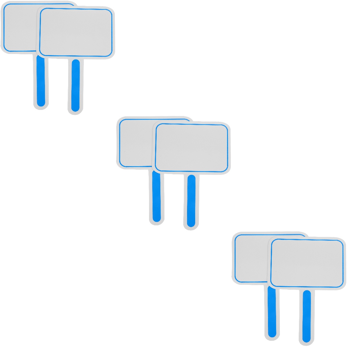 6 pcs Handheld Boards Single Sided Paddles Handheld Whiteboards Padding ...