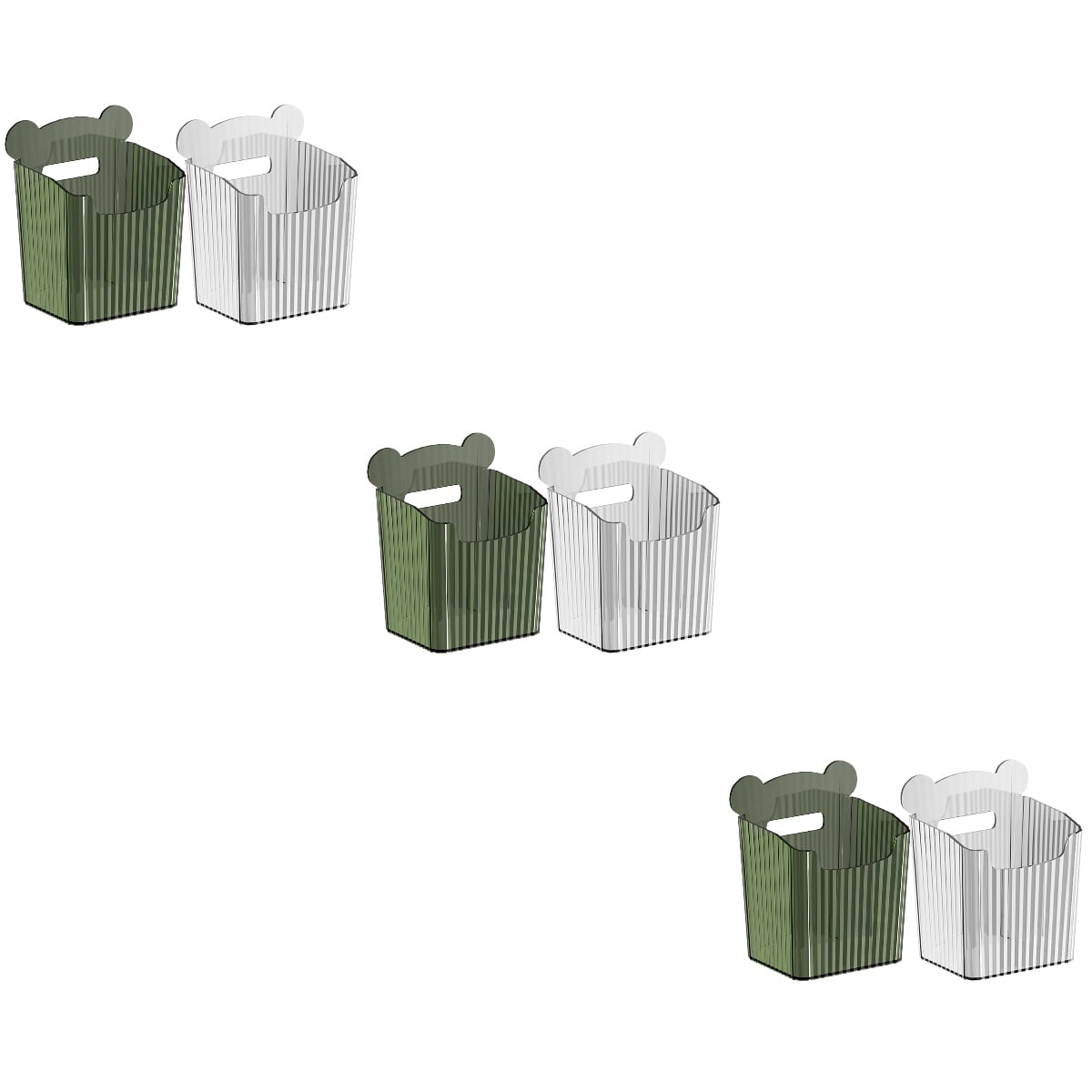 6 pcs Hanging Box Wall Hanging Storage Basket Plastic Storage Box Wall ...