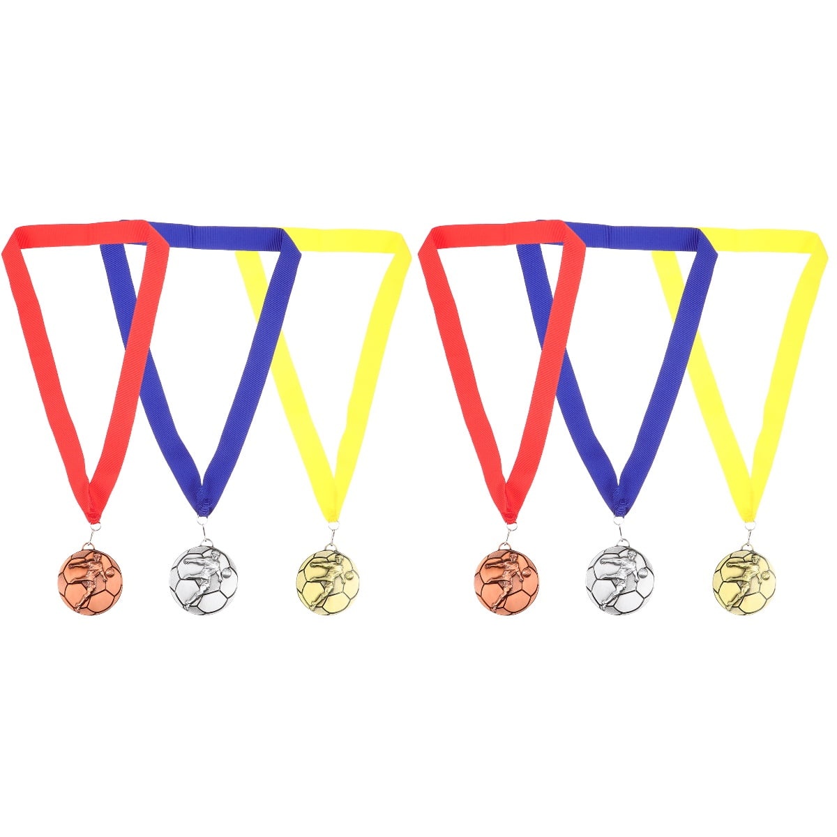 unbranded 6 pcs Decorative Medal Sports Game Hanging Medal Round Reward ...