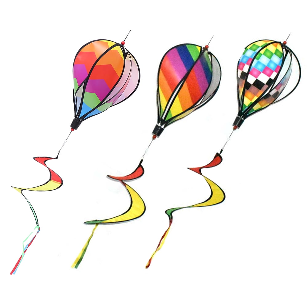 6 pcs Hot Air Balloon Wind Spinners Rotating Windmill Yard Garden ...