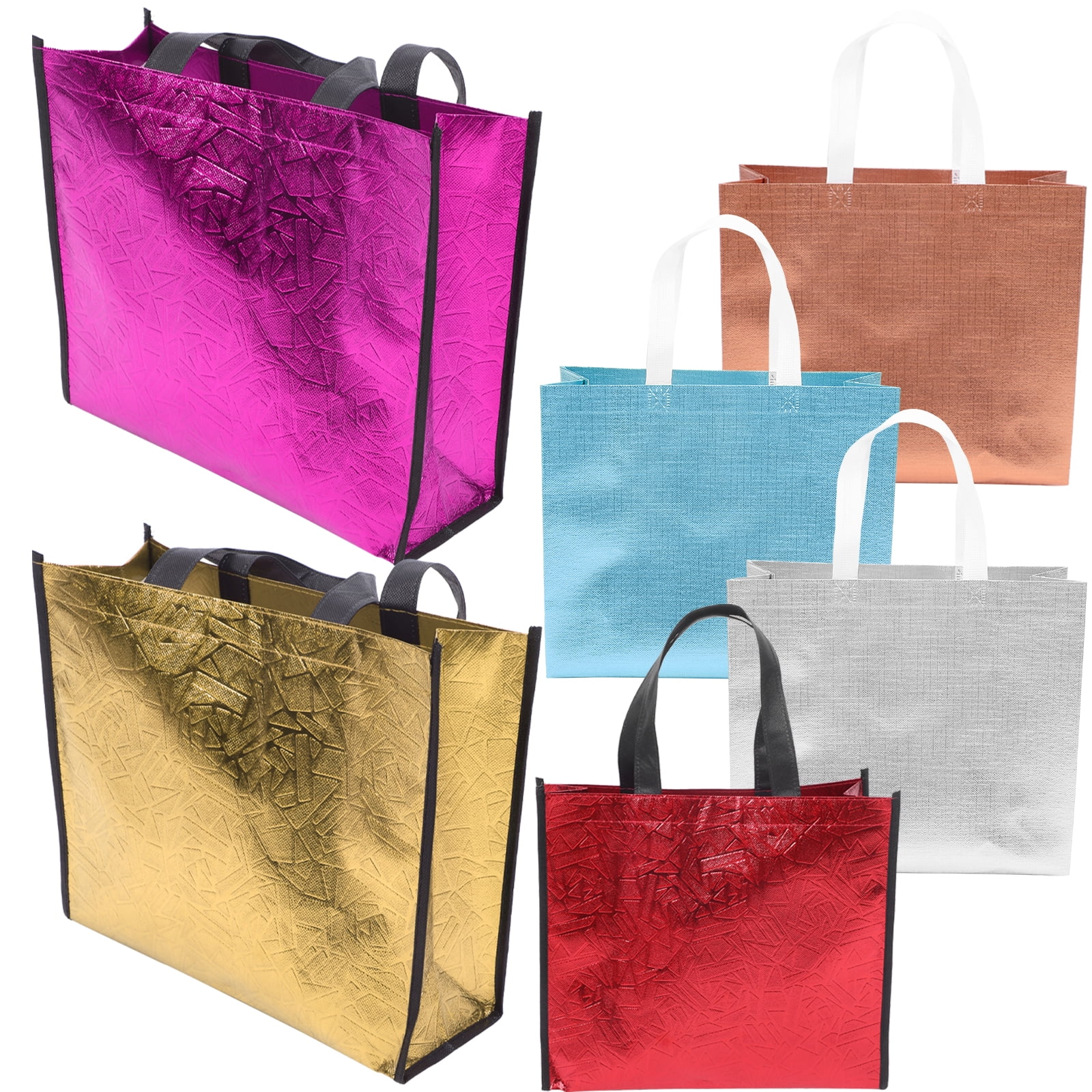 6 pcs Large Gift Bags Portable Gift Bags Reusable Gift Packaging Bags ...