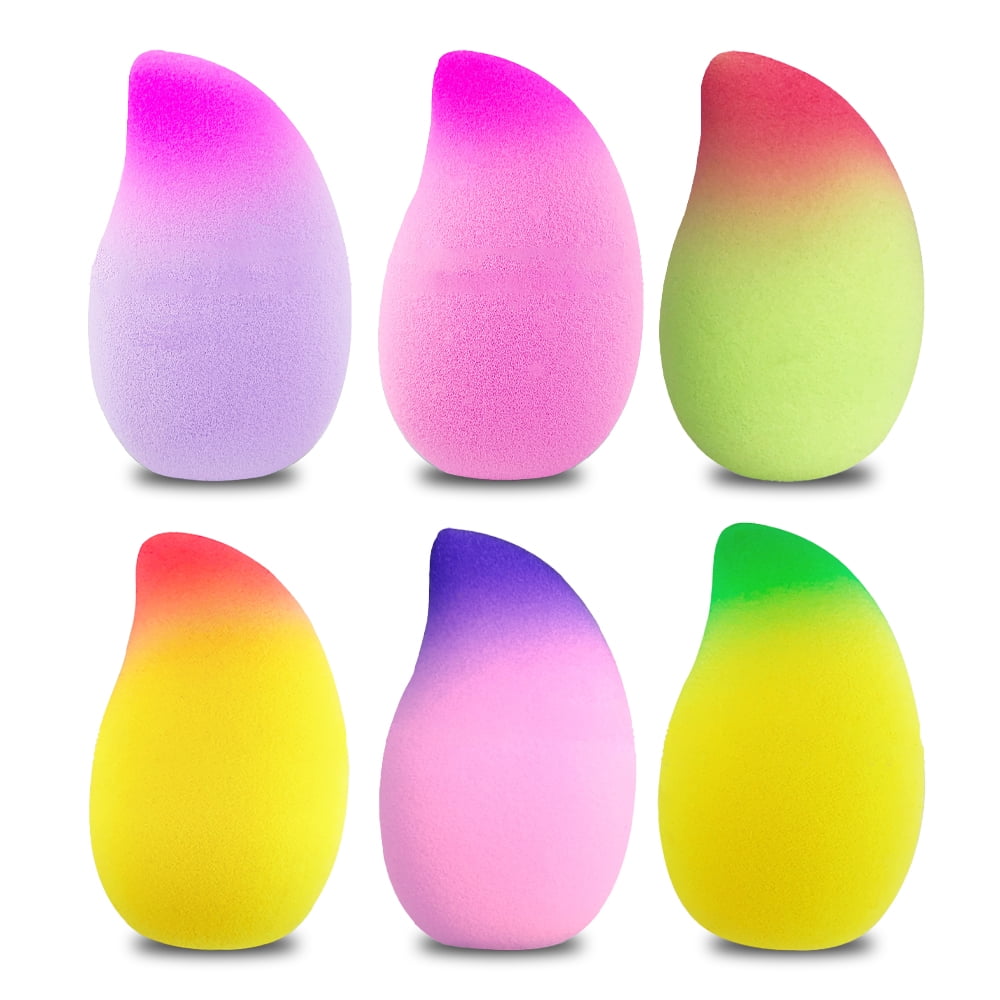 6 pcs Makeup Sponges,Gradient beauty tool, cute shape, used for ...