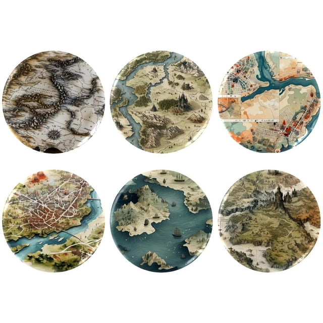 6 pcs Map Block Custom Pins, Custom Buttons, Design Your Own ...