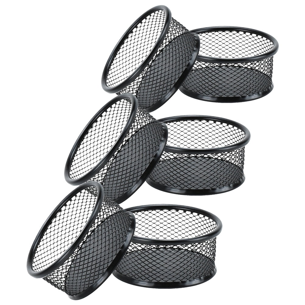 6 pcs Mesh Binder Clip Storage Holder Table Paper Clip Organizer Metal ...