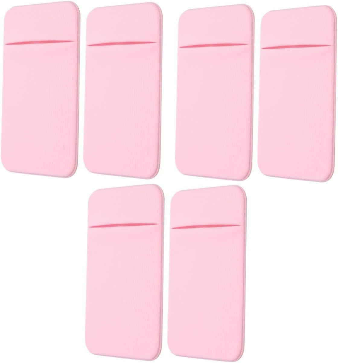 6 pcs Mobile Phone Back Sticker Pocket Wallet Adhesive Sticker Cell ...