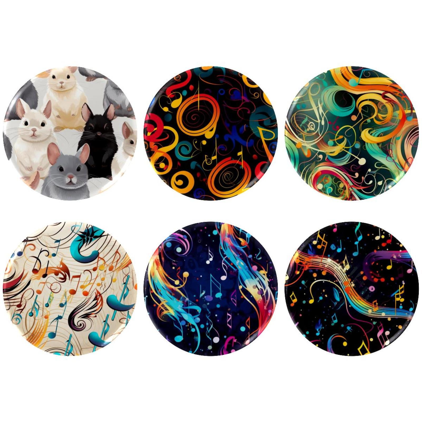 6 pcs Music Note Custom Pins, Custom Buttons, Design Your Own Personalized Pinback Button Badges ...