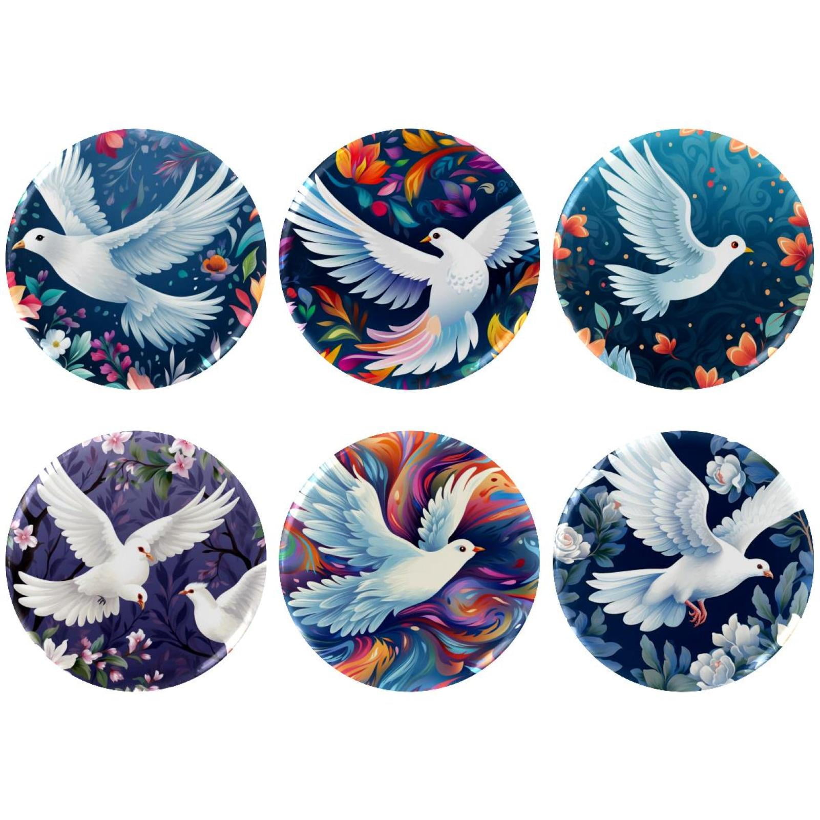 6 pcs Peace Dove Custom Pins, Custom Buttons, Design Your Own ...