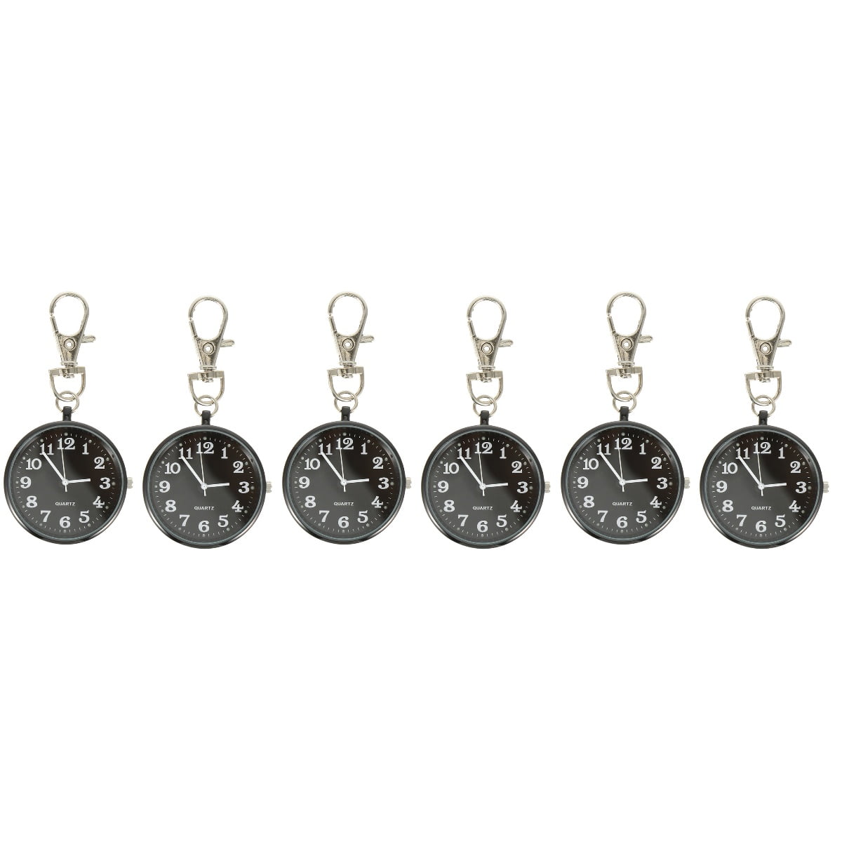6 pcs Pocket Watches Key Chain Hanging Watches Minimalist Unisex Pocket ...