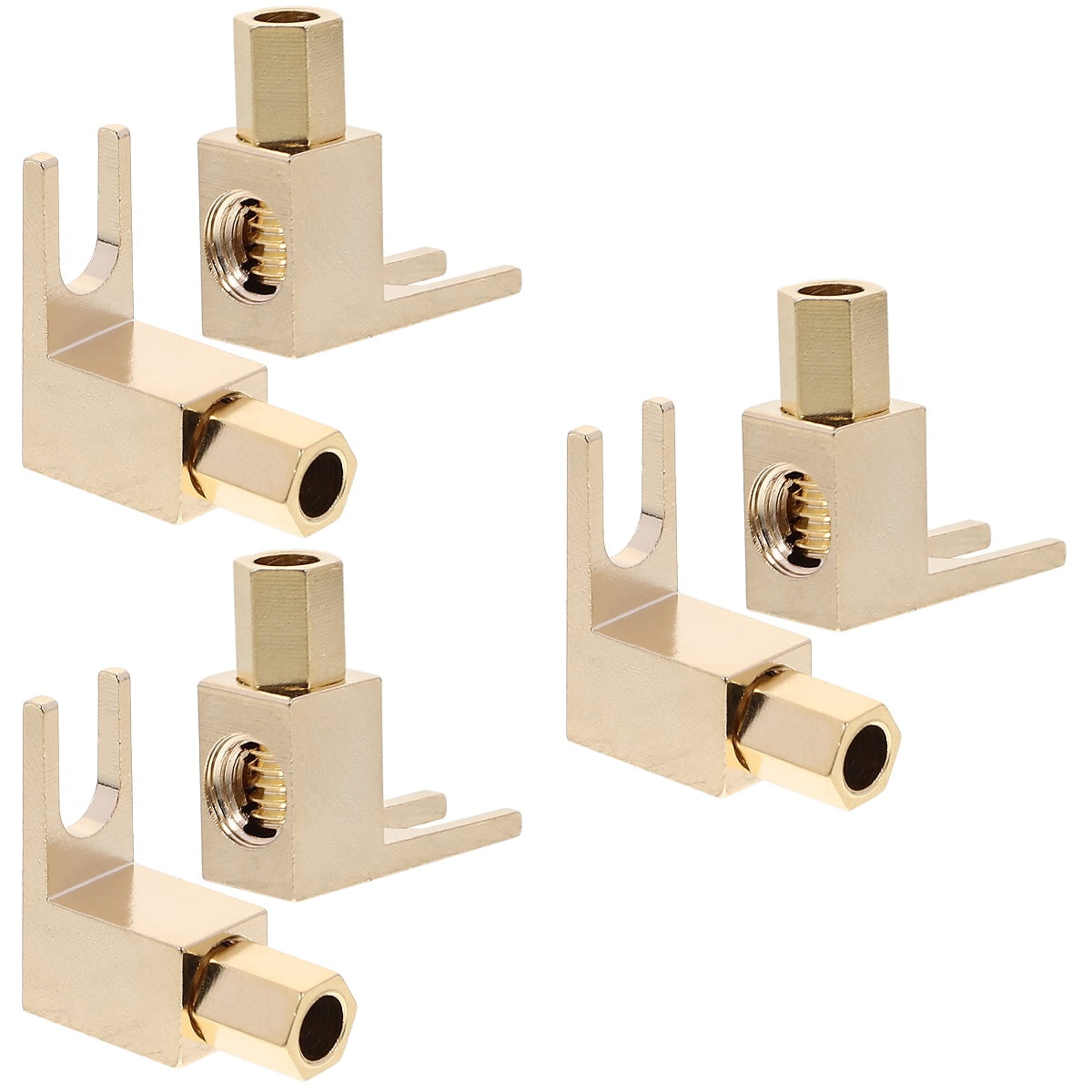 6 pcs Right Angle Speakers Connectors 90 Degree Banana Plugs L Shaped ...