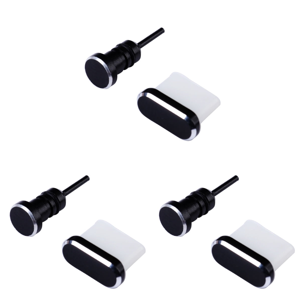 6 pcs / Set 3.5mm Earphone Jack Plug And USB Type C Port Plug for 4C ...