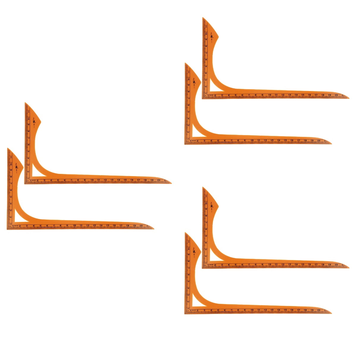 6 pcs Sewing Ruler Clear and Accurate Plastic Multifunctional L-Shape ...