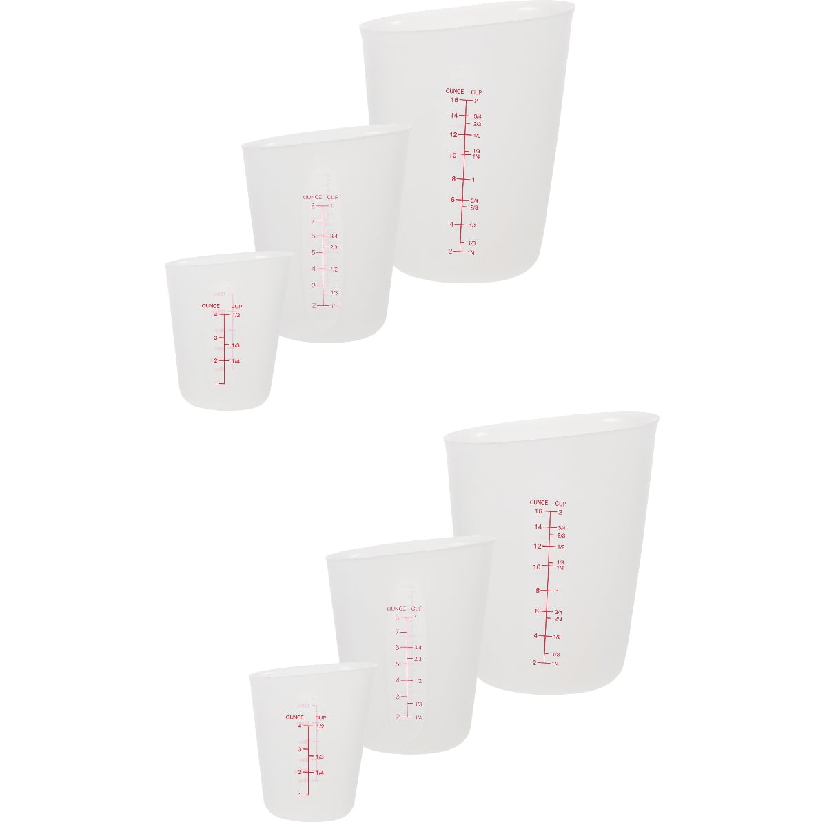 6 pcs Silicone Measuring Cups Silicone Measuring Holders Scaled Cups ...