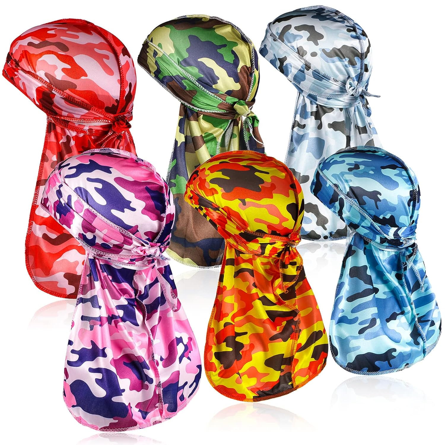 Holzlrgus 100cm x 26cm Polyester Durag, Machine Washable, Long Tail ...