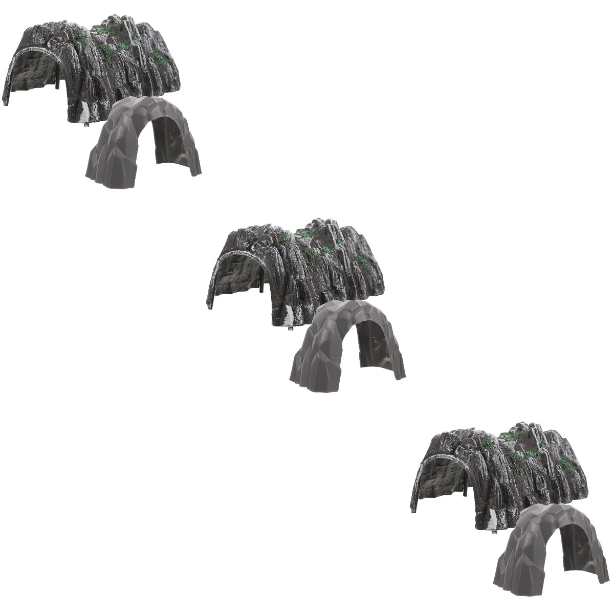 6 pcs Simulated Cave Model Faux Train Toy Tunnel Decoration Diy ...