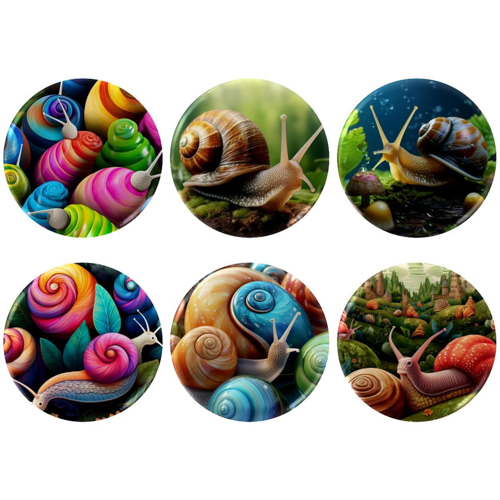 6 pcs Snail Custom Pins, Custom Buttons, Design Your Own Personalized ...