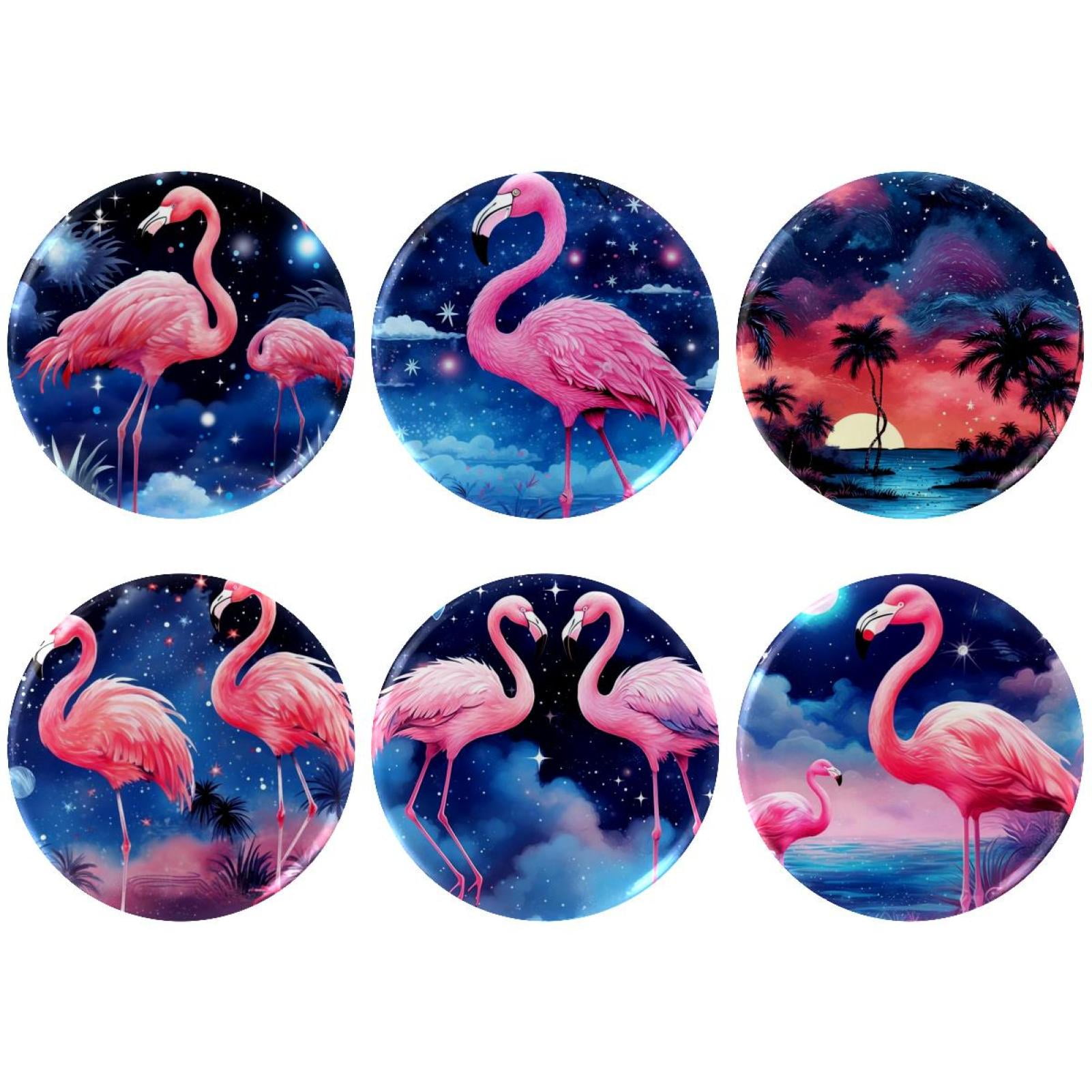 6 pcs Starry Flamingos Custom Pins, Custom Buttons, Design Your Own ...