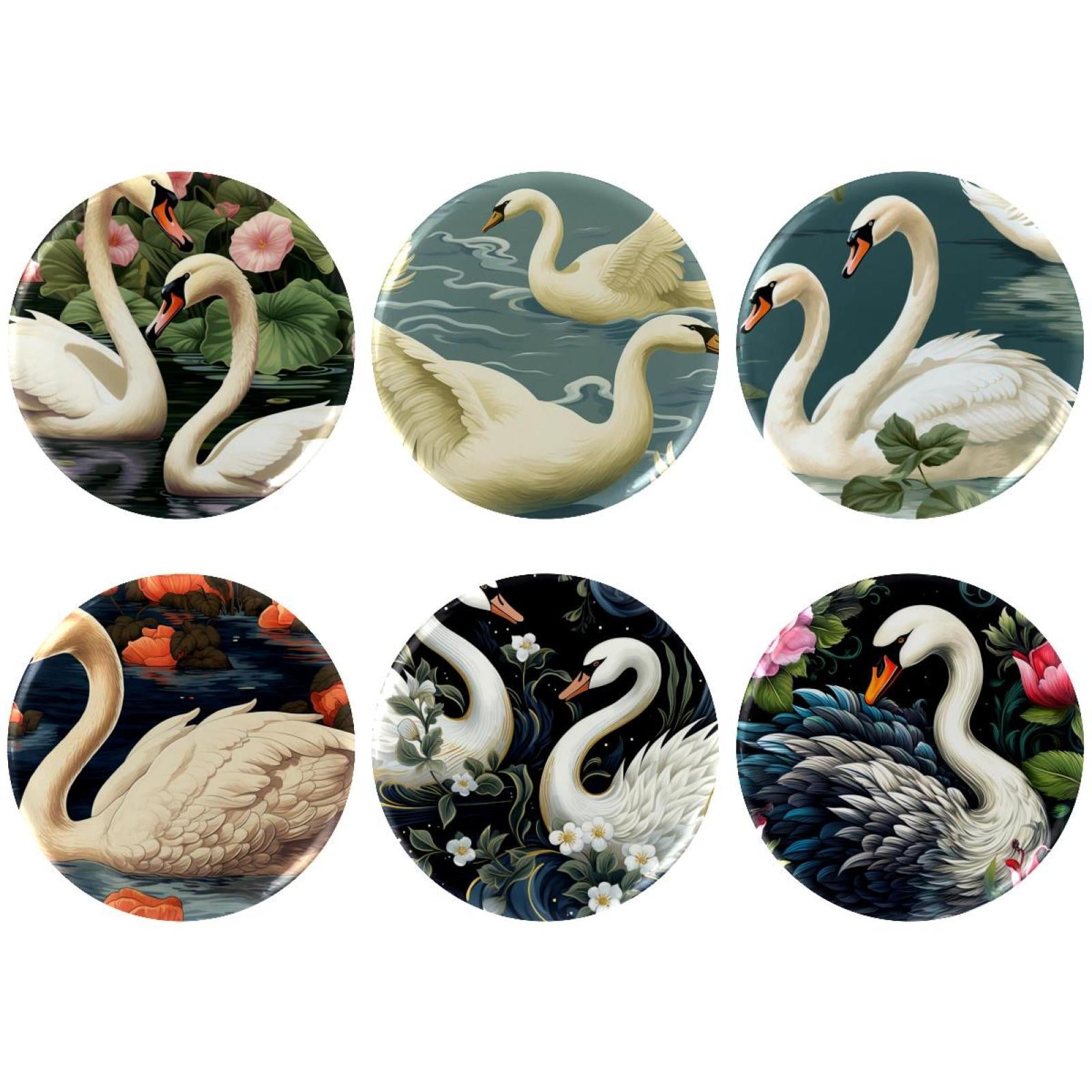 6 pcs Swan Custom Pins, Custom Buttons, Design Your Own Personalized ...