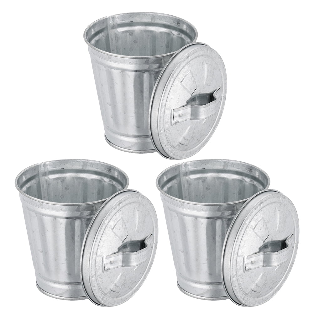 6 pcs Trash Can Desktop Garbage Bin Garbage Can Cup Holder Flower Pot ...