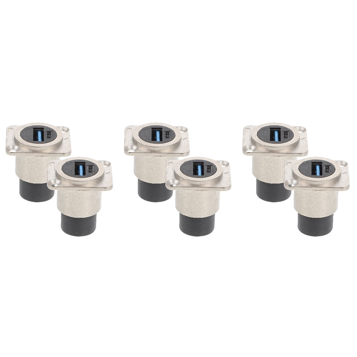 6 pcs USB Panel Mount Pass Through Connector Female To Female USB 3.0 ...