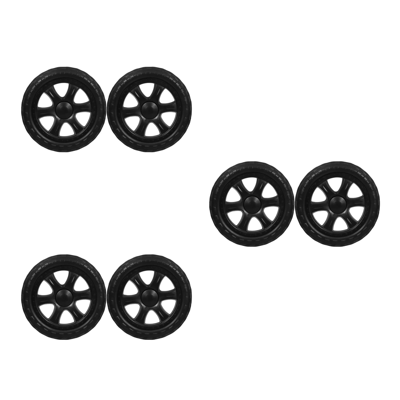 6 pcs Utility Cart Replacement Wheels Rubber Wheels Black, Shopping ...