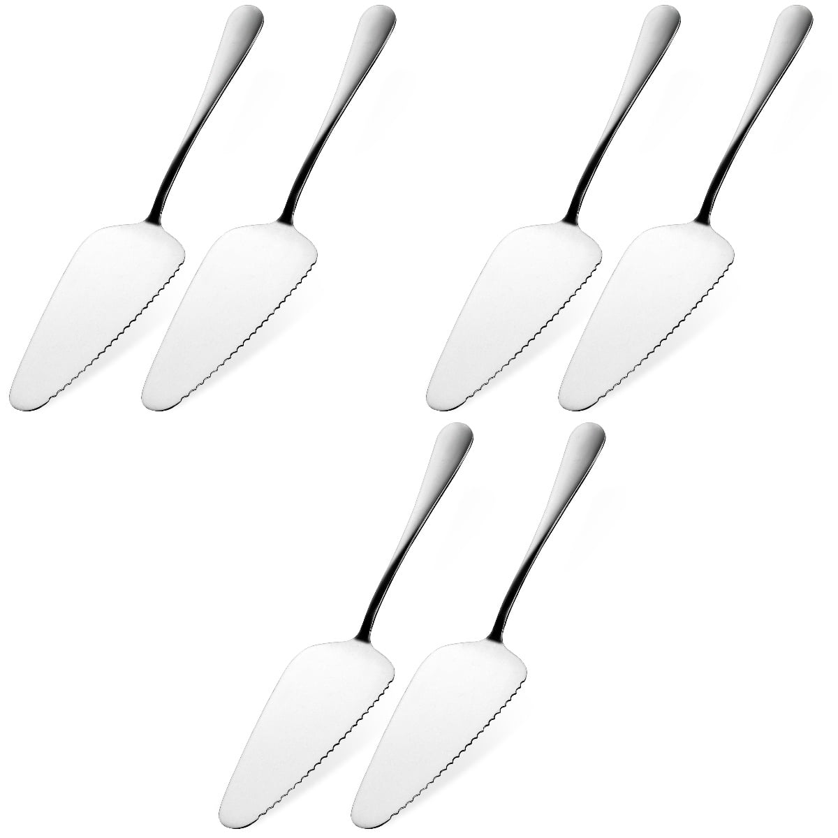 6 pcs Wedding Cake Servers Steel Pie Pizza Pastry Servers Birthday ...