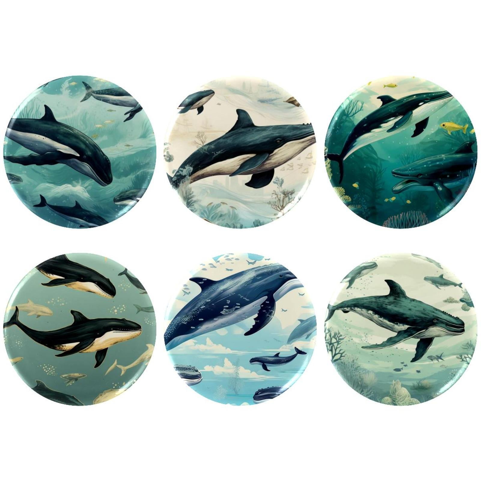 6 pcs Whale Custom Pins, Custom Buttons, Design Your Own Personalized ...