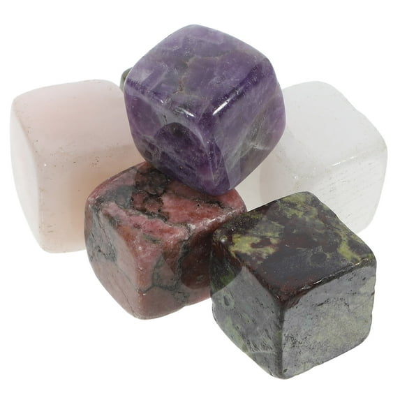 6 pcs Whiskey Stone Ice Cubes Reusable Ice Cubes Quartz Stone Drinks Ice Cube for Women ...