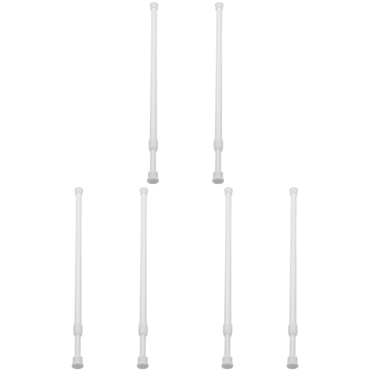 6 pcs Window Bar Extendable Closet Tension Rod Spring Loaded Curtain ...