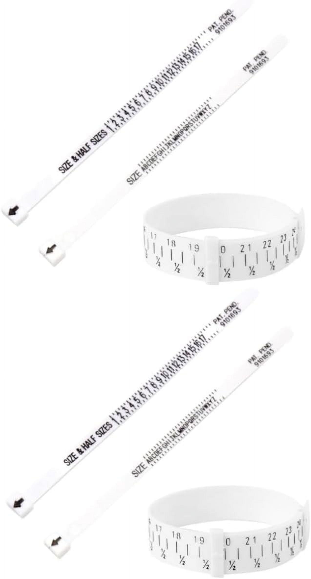 6 pcs Women Sizer Plastic Gauge Measure Ring Tape for Wrist Men Bangle ...