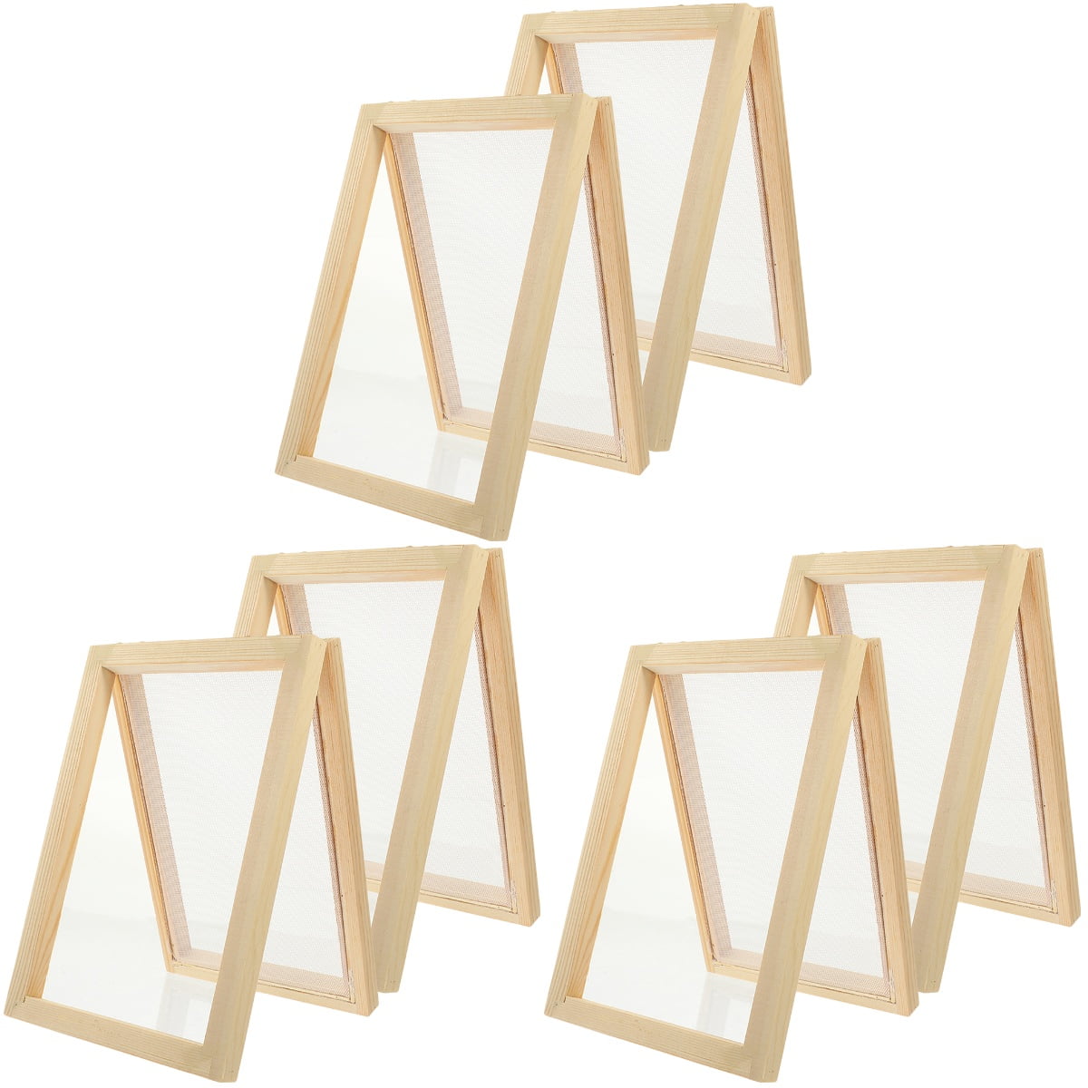 MERRYHAPY 6Set Khaki Rectangular Wooden DIY Paper Making Mould Frame ...