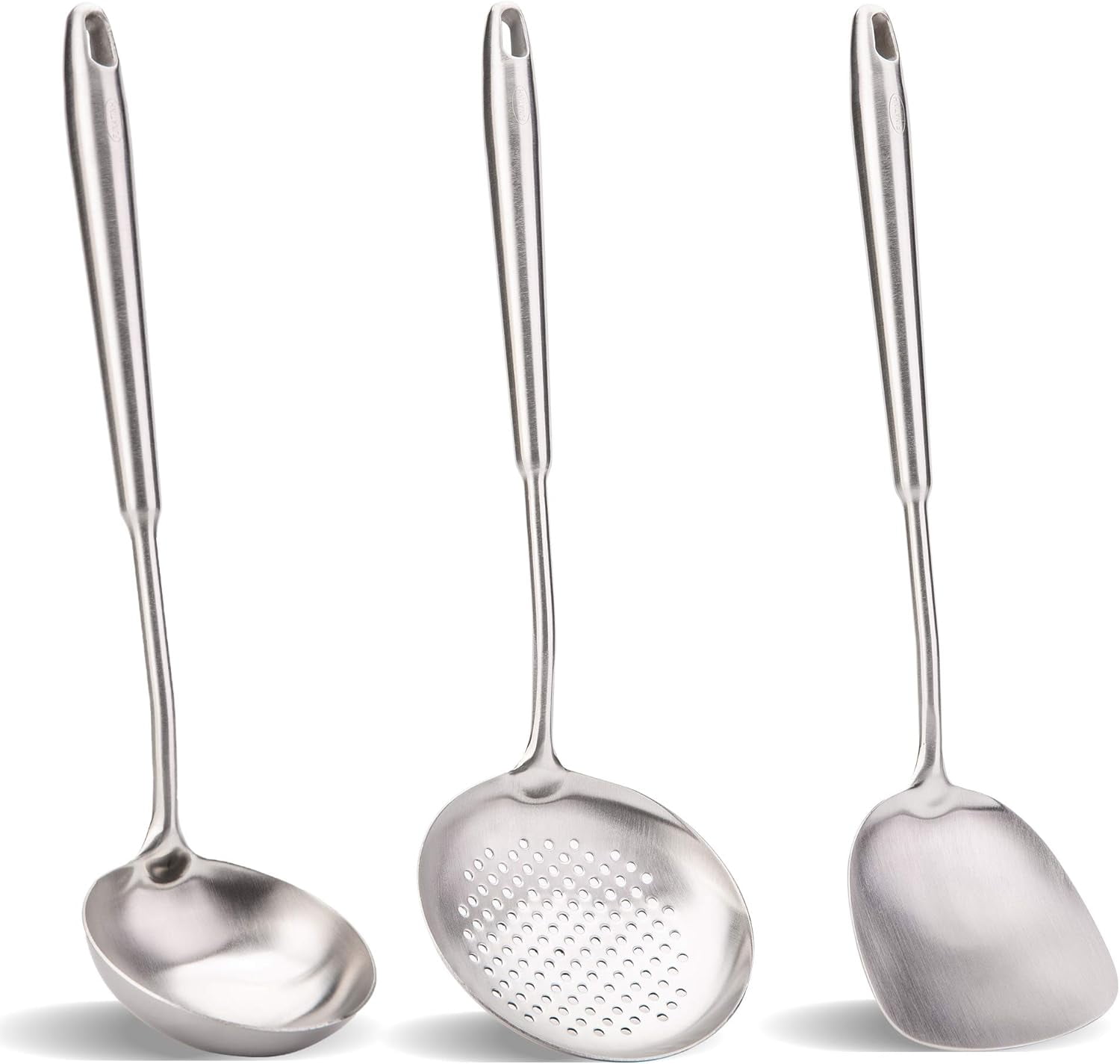 6-piece 304 stainless steel wok scraper set, cookware set, spoon and ...