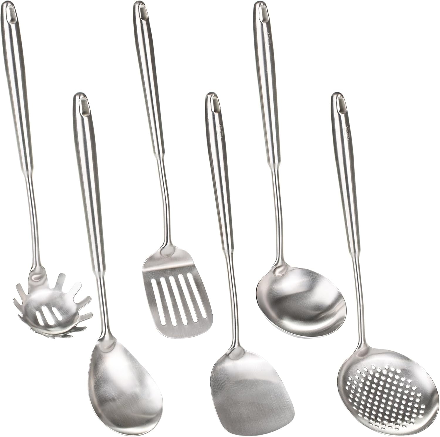 6-piece 304 stainless steel wok scraper set, cookware set, spoon and ...
