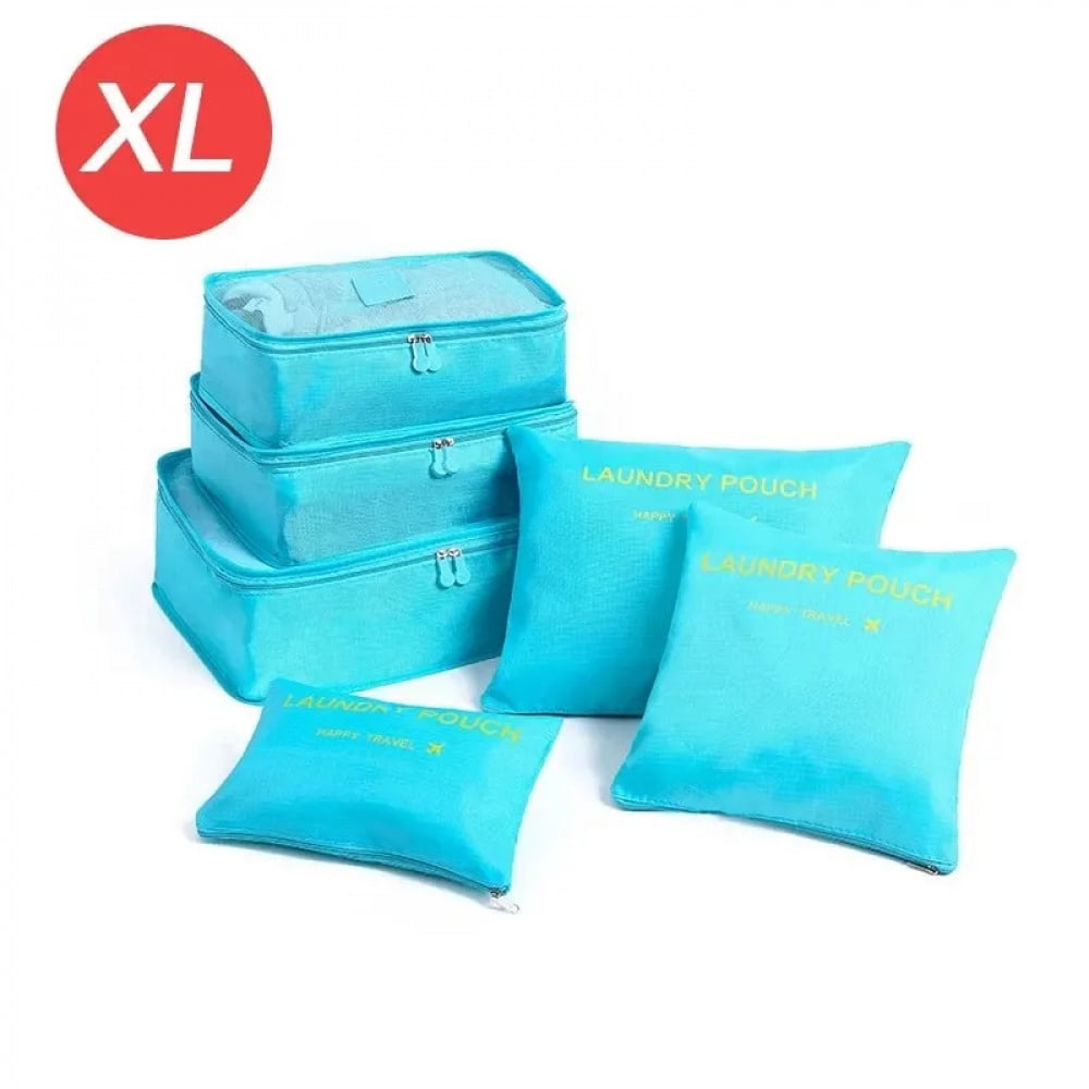 6-piece Large Size Travel Organizer Portable Suitcase Organizer Clothes ...