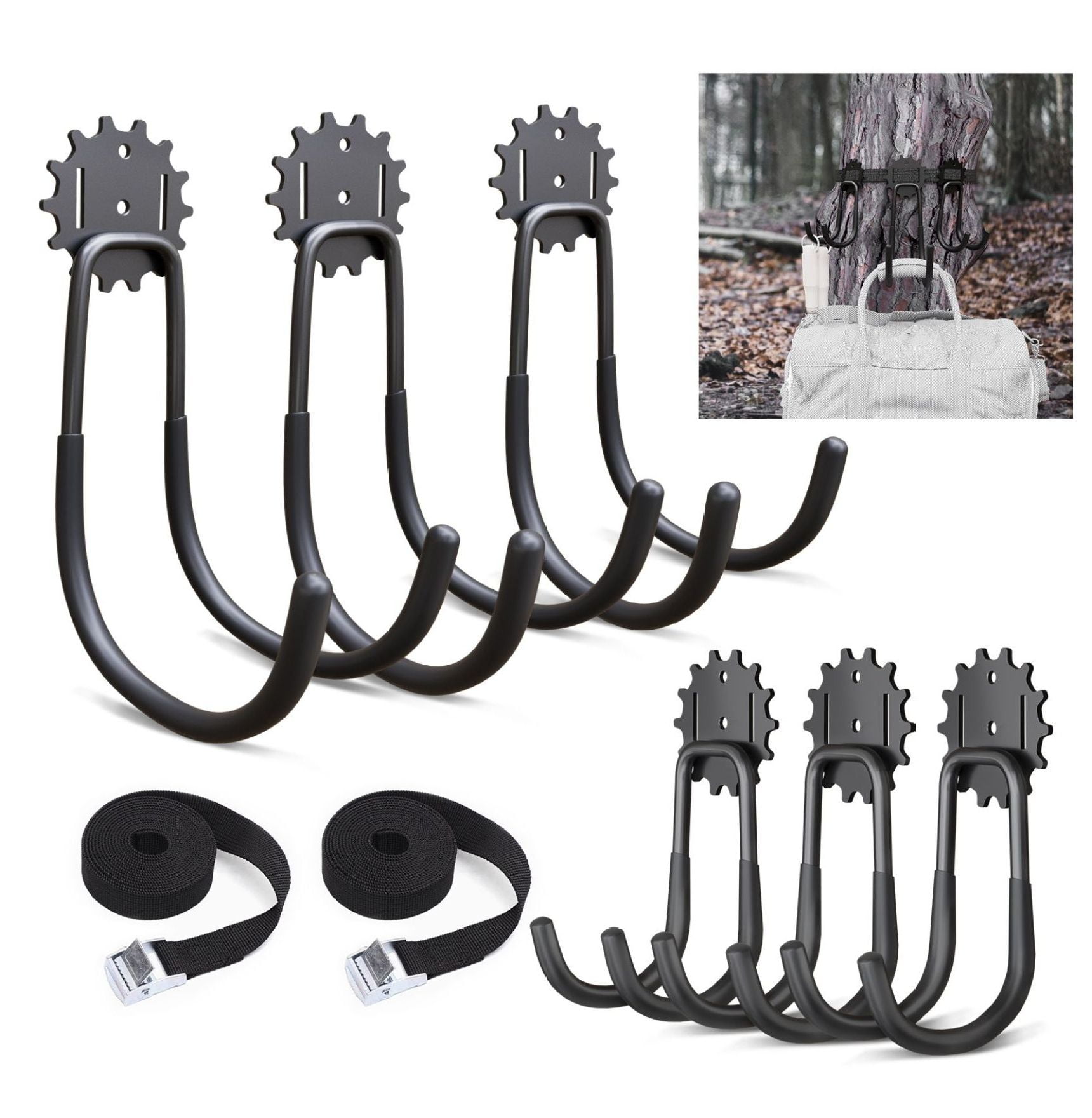 6-piece garage hook Heavy duty, utility steel garage storage hook, wall ...