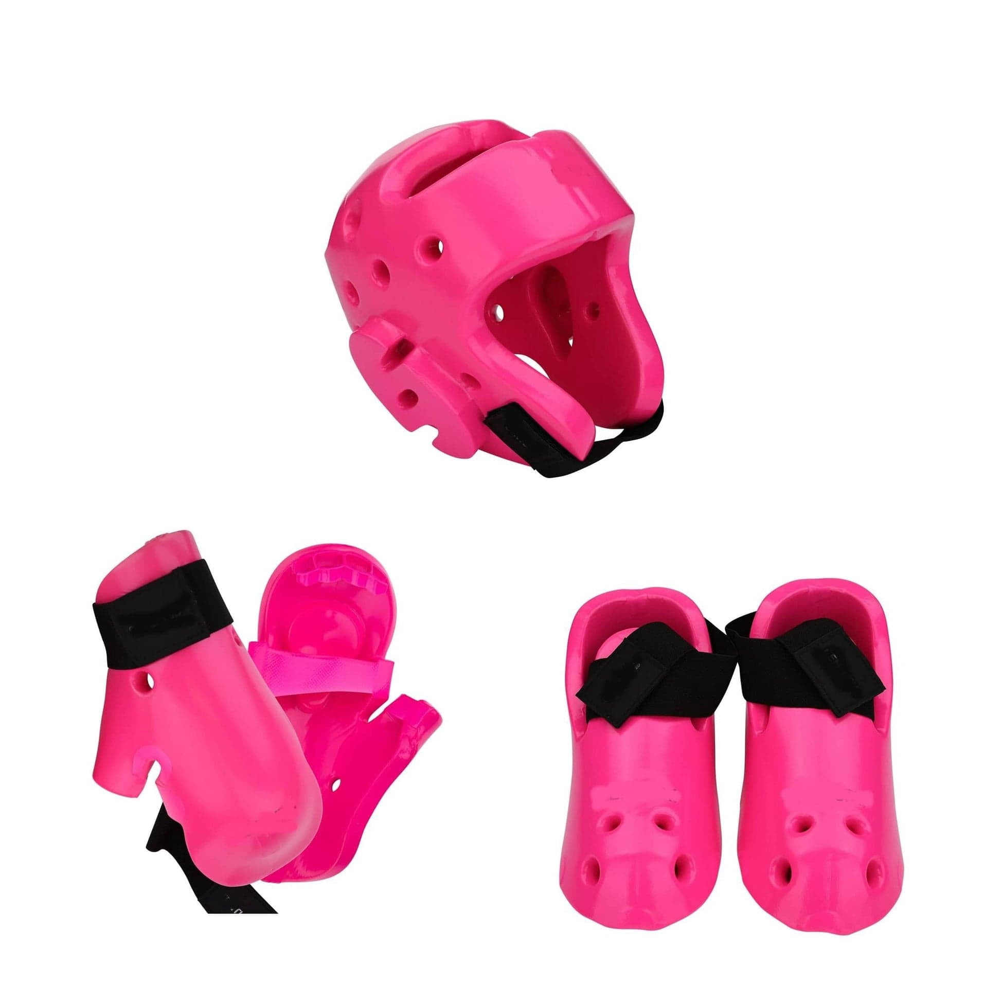 6 piece karate Taekwondo sparring gear combo set by Eclipse Color: Pink ...