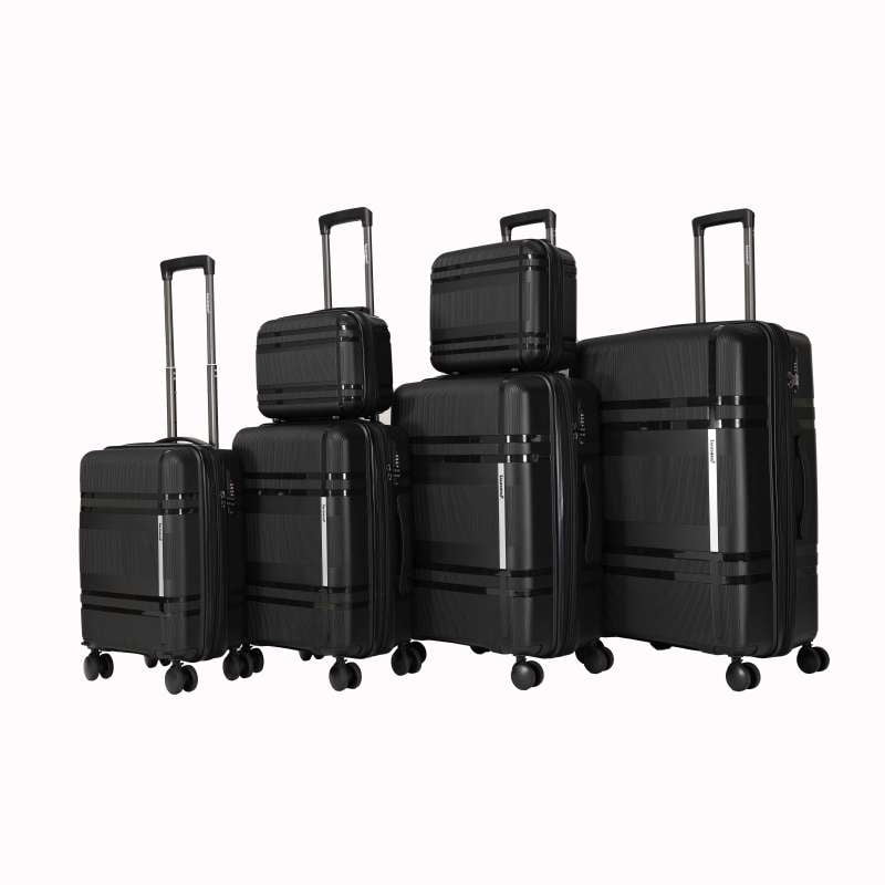 6-piece luggage set, expandable hard shell luggage set with rotating ...