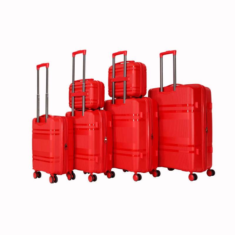 6-piece luggage set, expandable hard shell luggage set with rotating ...